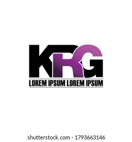 Krg Letter Monogram Logo Design Stock Vector (Royalty Free) 1793663146 ...