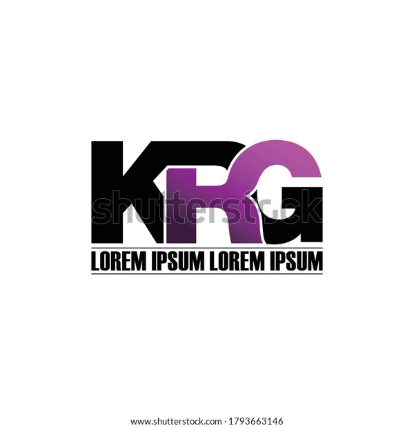 Krg Letter Monogram Logo Design Stock Vector (Royalty Free) 1793663146 ...