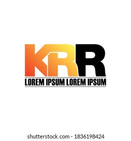 Krr Letter Monogram Logo Design Vector Stock Vector (Royalty Free ...