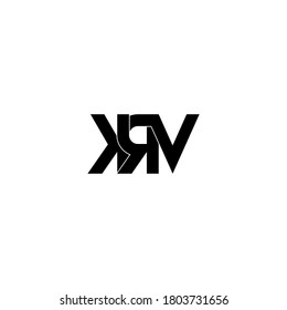 Krv Letter Original Monogram Logo Design Stock Vector (Royalty Free ...