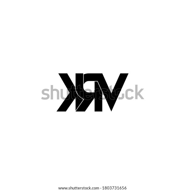 Krv Letter Original Monogram Logo Design Stock Vector (Royalty Free ...