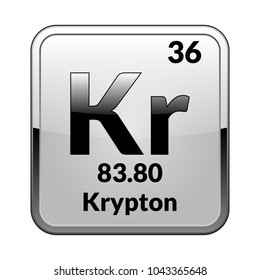 Krypton Symbolchemical Element Periodic Table On Stock Vector (Royalty ...