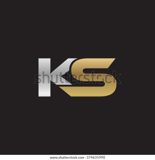 Ks Company Linked Letter Logo Golden: vector de stock (libre de ...