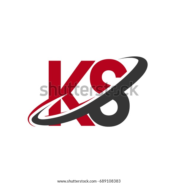 Ks Initial Logo Company Name Colored Stock Vector (Royalty Free) 689108383