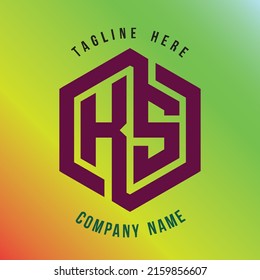 Ks Lettering Logo Simple Easy Understand Stock Vector (Royalty Free ...