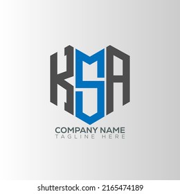 Ksa Letter Logo Creative Design Vector Stock Vector (Royalty Free ...
