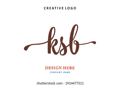 Ksb Lettering Logo Simple Easy Understand Stock Vector (Royalty Free ...