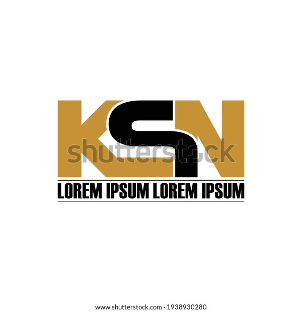 Ksn Letter Monogram Logo Design Vector Stock Vector (Royalty Free ...