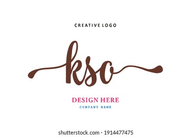 Kso Lettering Logo Simple Easy Understand Stock Vector (Royalty Free ...