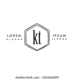 Kt Initial Beauty Monogram Logo Vector Stock Vector (Royalty Free ...