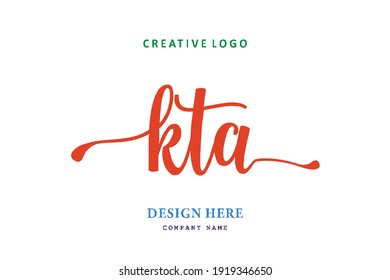 Kta Lettering Logo Simple Easy Understand Stock Vector (Royalty Free ...