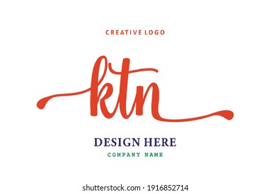 Ktn Lettering Logo Simple Easy Understand Stock Vector (Royalty Free ...