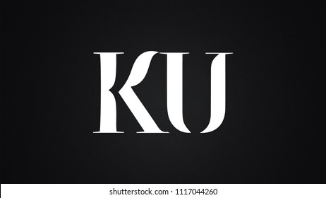 Ku Letter Logo Design Template Vector: เวกเตอร์สต็อก (ปลอดค่าลิขสิทธิ์ ...