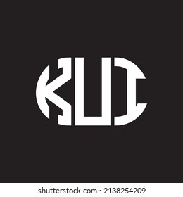 Kui Letter Logo Design On Black Stock Vector (Royalty Free) 2138254209 ...