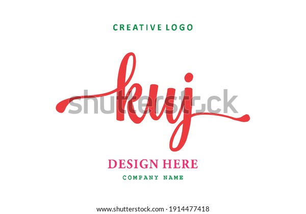 Kuj Lettering Logo Simple Easy Understand Stock Vector (Royalty Free ...