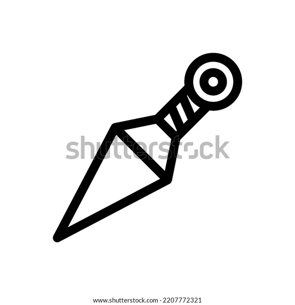 Kunai Line Icon Illustration Vector Graphic Stock Vector (Royalty Free ...