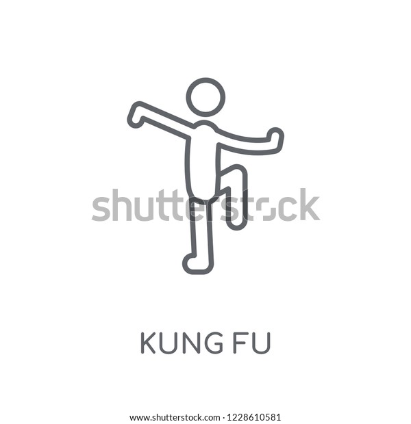 Kung Fu Linear Icon Modern Outline Stock Vector (Royalty Free) 1228610581
