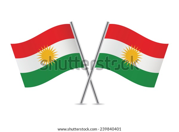 Kurdish Flags Vector Illustration Stock Vector (Royalty Free) 239840401
