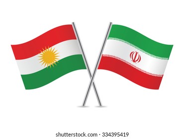 Kurdish Iranian Flags Vector Illustration Stock Vector (Royalty Free ...