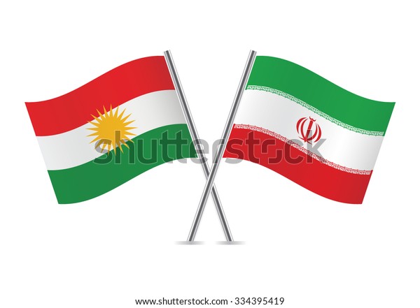 Kurdish Iranian Flags Vector Illustration Stock Vector (Royalty Free ...