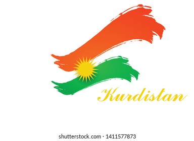 Kurdistan Flag Design Suitable Various Projects Stock Vector (Royalty ...