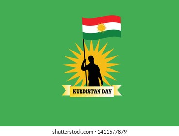 Kurdistan Flag Design Suitable Various Projects Stock Vector (Royalty ...
