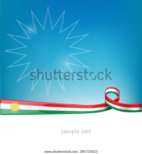 Kurdistan Flag On Background Stock Vector (Royalty Free) 385733623 ...