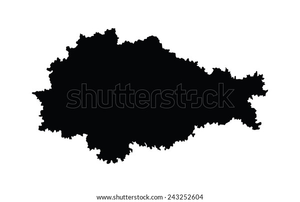 Kursk Oblast Vector Map Silhouette Isolated Stock Vector (Royalty Free ...