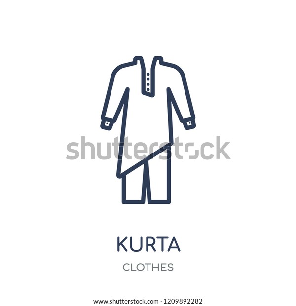 Kurta Icon Kurta Linear Symbol Design Stock Vector (Royalty Free ...
