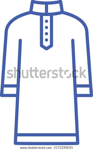 Kurta Vector Icon Can Be Used Stock Vector (Royalty Free) 2172290035 ...