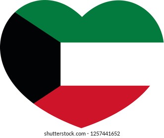 Kuwait Flag Heart Vector Sticker Stock Vector (Royalty Free) 1257441652 ...