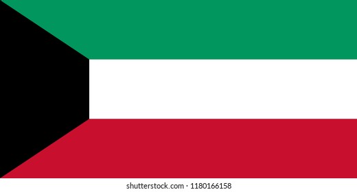 Kuwait Flag Official Colors Correct Proportion: vector de stock (libre ...