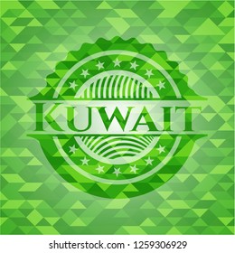 Kuwait Green Emblem Mosaic Background Stock Vector (Royalty Free ...