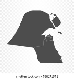 Vektor Stok Kuwait Map Isolated On Transparent Background (Tanpa ...