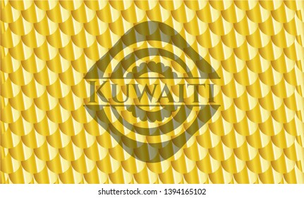 Kuwaiti Golden Emblem Scales Pattern Vector Stock Vector (Royalty Free ...
