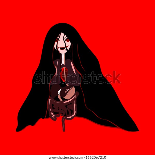 Fantasma tradicional, personajes kuyang, de Indonesia,: vector de stock ...