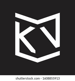 Kv Logo Emblem Monogram Shield Style Stock Vector (Royalty Free ...