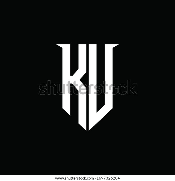 Kv Logo Monogram Emblem Shield Style Stock Vector (Royalty Free ...