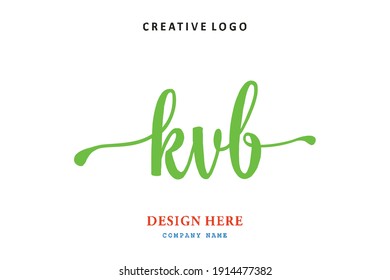 Kvb Lettering Logo Simple Easy Understand Stock Vector (Royalty Free ...