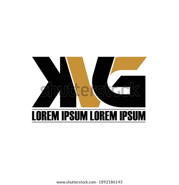 Kvg Letter Monogram Logo Design Vector Stock Vector (Royalty Free ...