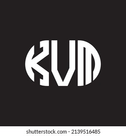 Kvm Letter Logo Design On Black Stock Vector (Royalty Free) 2139516485 ...