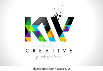 Kw K W Letter Logo Colorful Stock Vector (Royalty Free) 628684016 ...