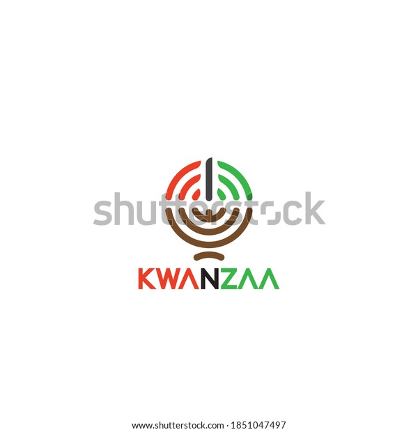 Kwanzaa Logo Seven Candles Vector Stock Vector (Royalty Free ...