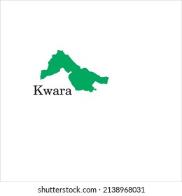 Kwara Map On White Background Stock Vector (Royalty Free) 2138968031 ...