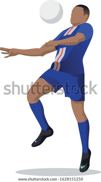 Kylian Mbappe Vector Isolated Illustration Paris Stock Vector (Royalty ...