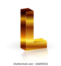 Golden Letter L Uppercase Vector Font: เวกเตอร์สต็อก (ปลอดค่าลิขสิทธิ์ ...