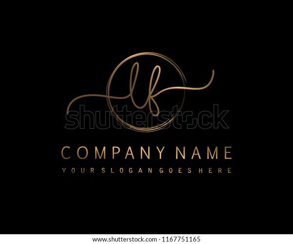 L F Initial Handwriting Logo Vector Stock Vector (Royalty Free) 1167751165