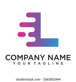 L Fast Letter Logo Stock Vector (Royalty Free) 1065002444 | Shutterstock
