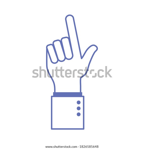 L Hand Sign Language Line Fill Stock Vector (Royalty Free) 1826585648 ...
