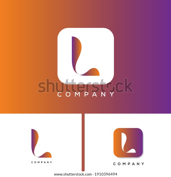 L Letter App Icon Logo Design Stock Vector (Royalty Free) 1910396494 ...